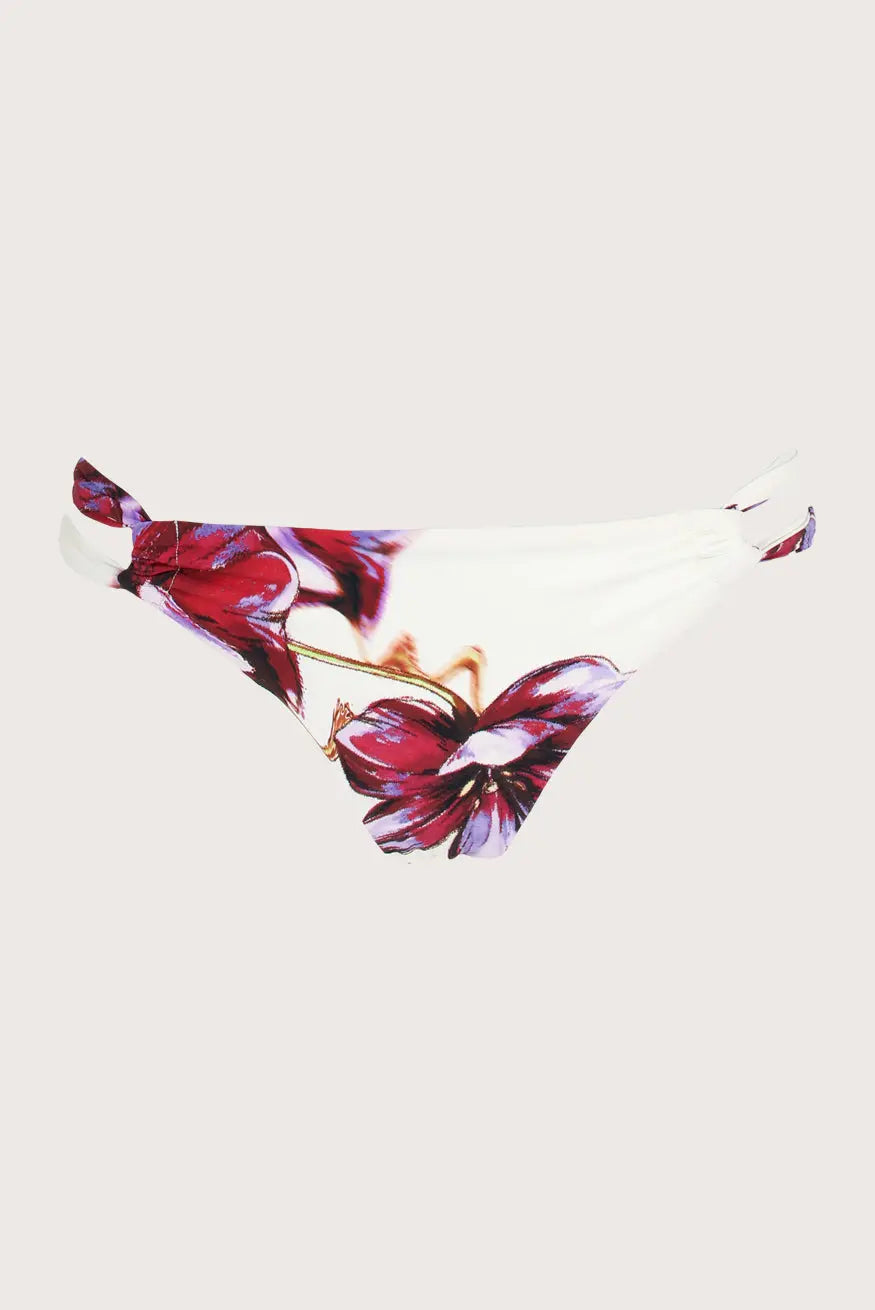 Women's Drawstring Bikini Bottom | Small Coverage and Floral Print