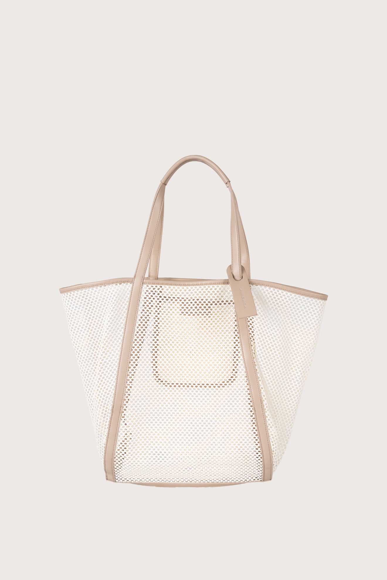 Cream Mesh Tote Bag - Functionality & Refined Style