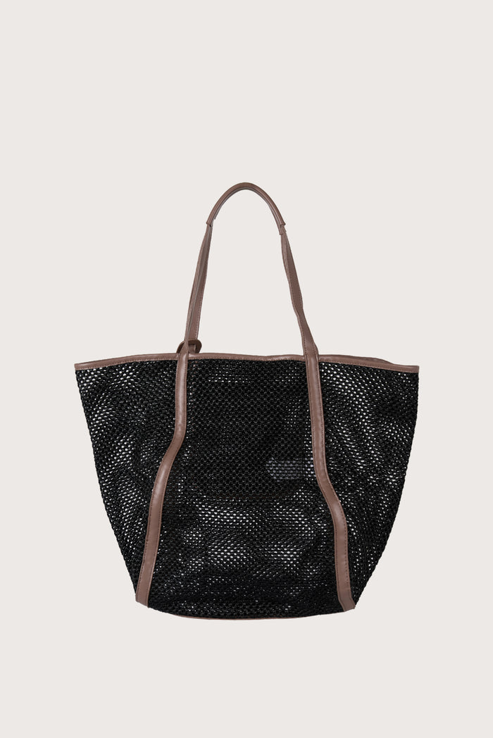 Black Mesh Tote Bag - Practical & Contemporary Design