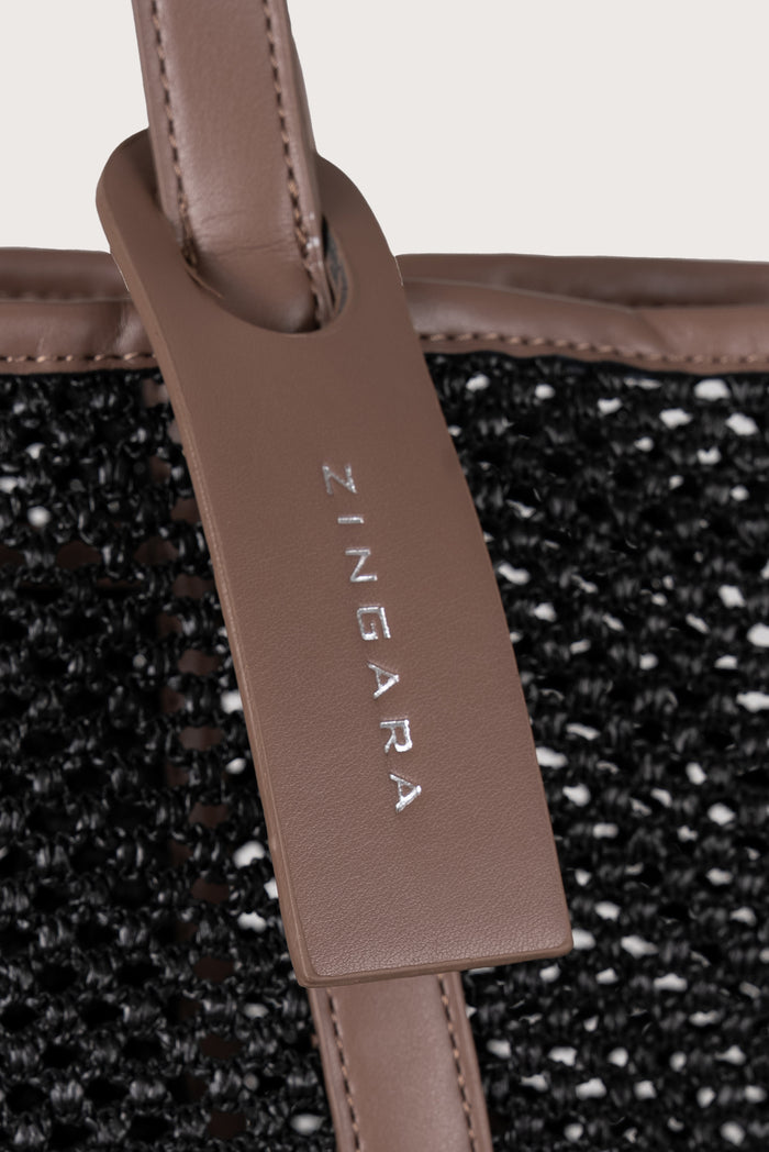 Black Mesh Tote Bag - Practical & Contemporary Design
